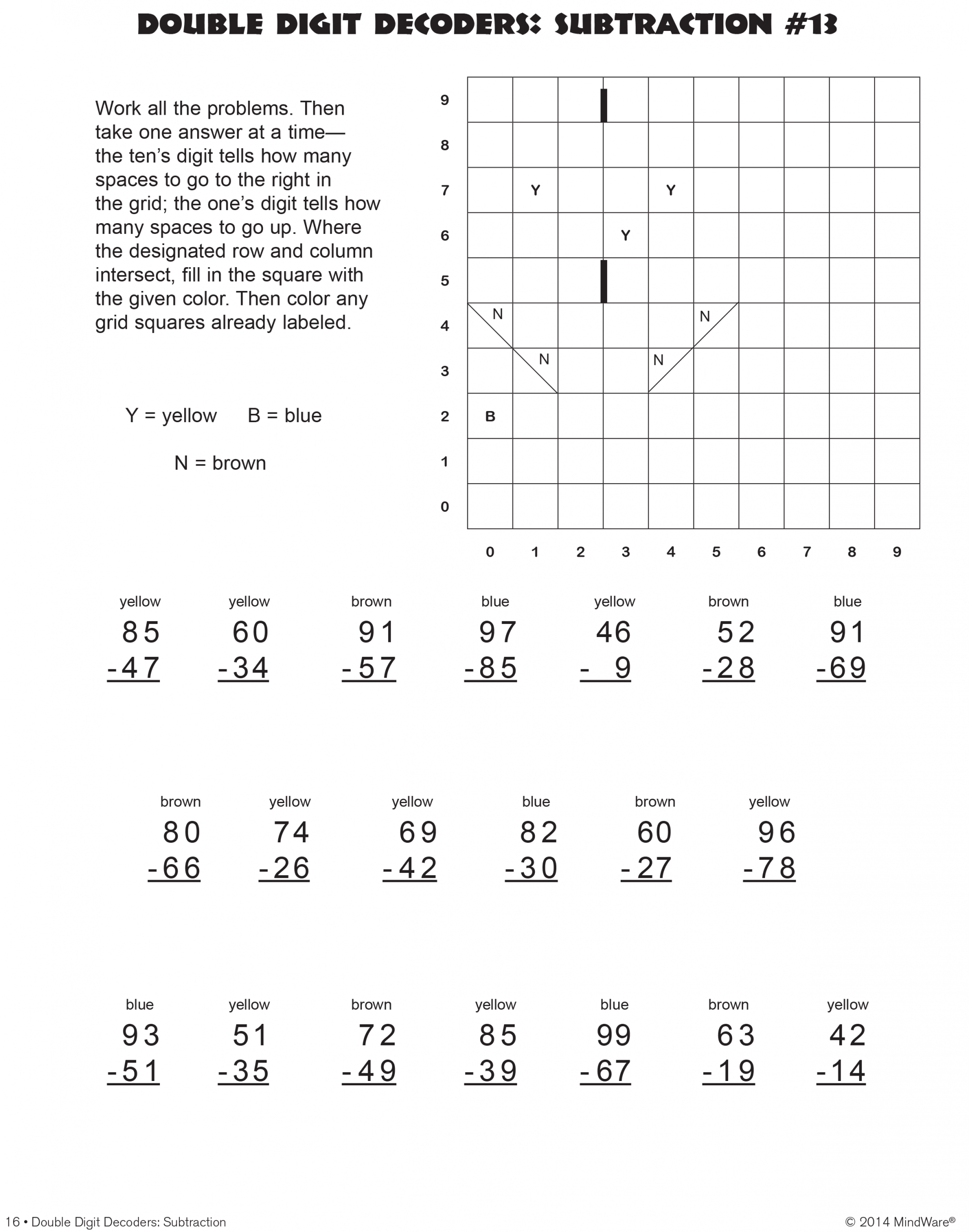 The STEAM Room » Math – Double Digit Decoders: Subtraction