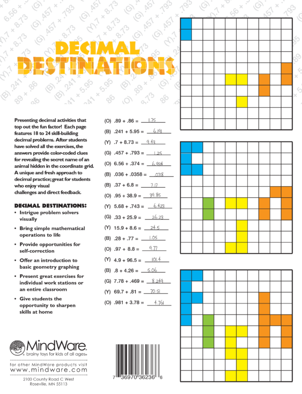 The STEAM Room » Math Mosaics: Decimal Destinations