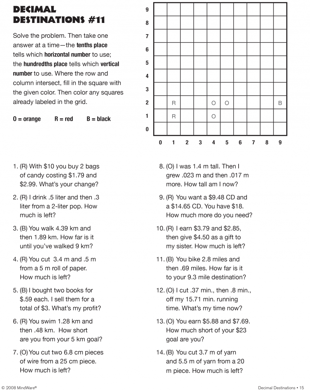 The STEAM Room » Math Mosaics: Decimal Destinations