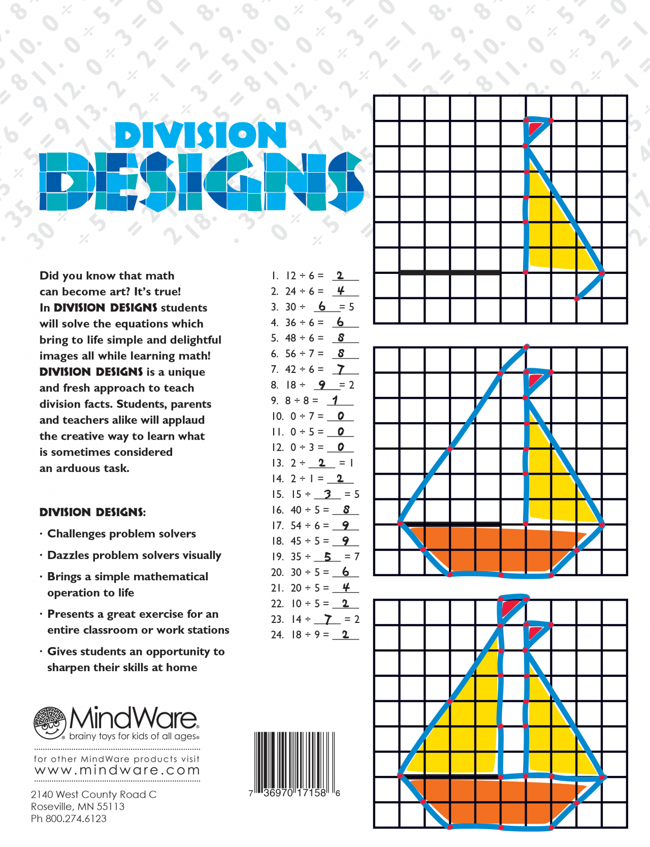 The STEAM Room » Math Mosaics: Division Designs