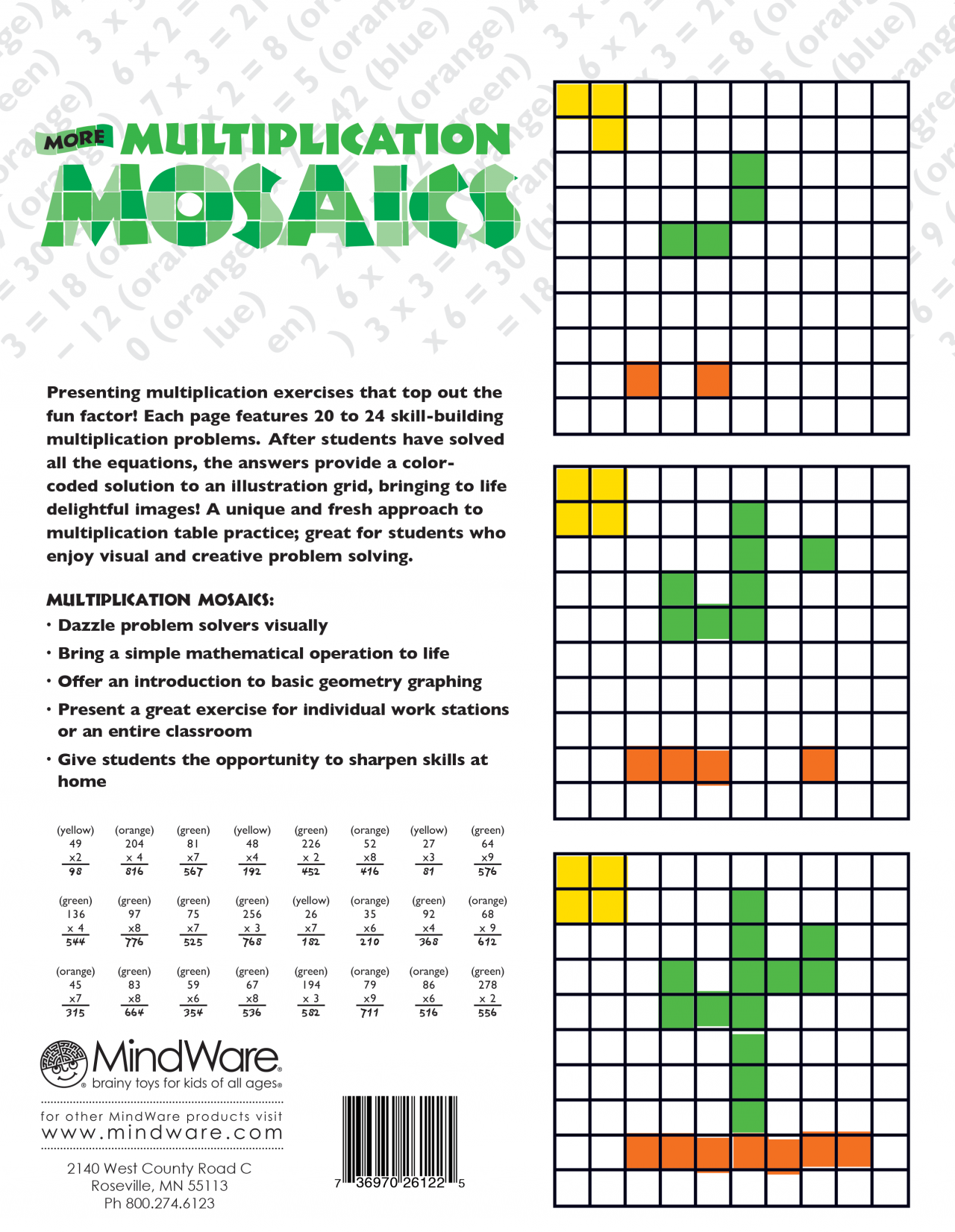 The STEAM Room » Math Mosaics: More Multiplication