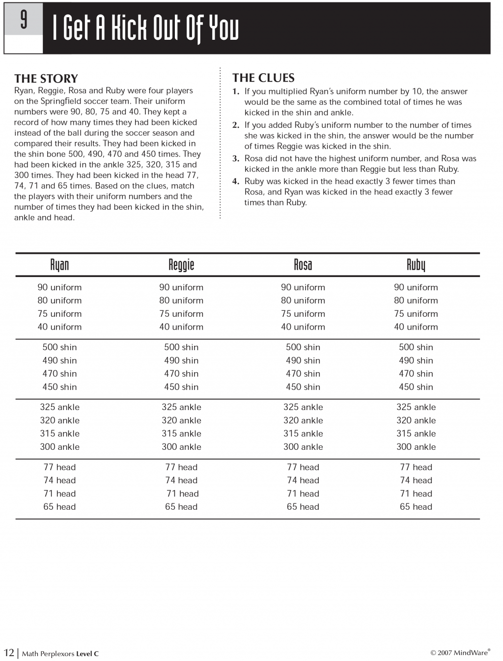 The STEAM Room » Math Perplexors: Level C